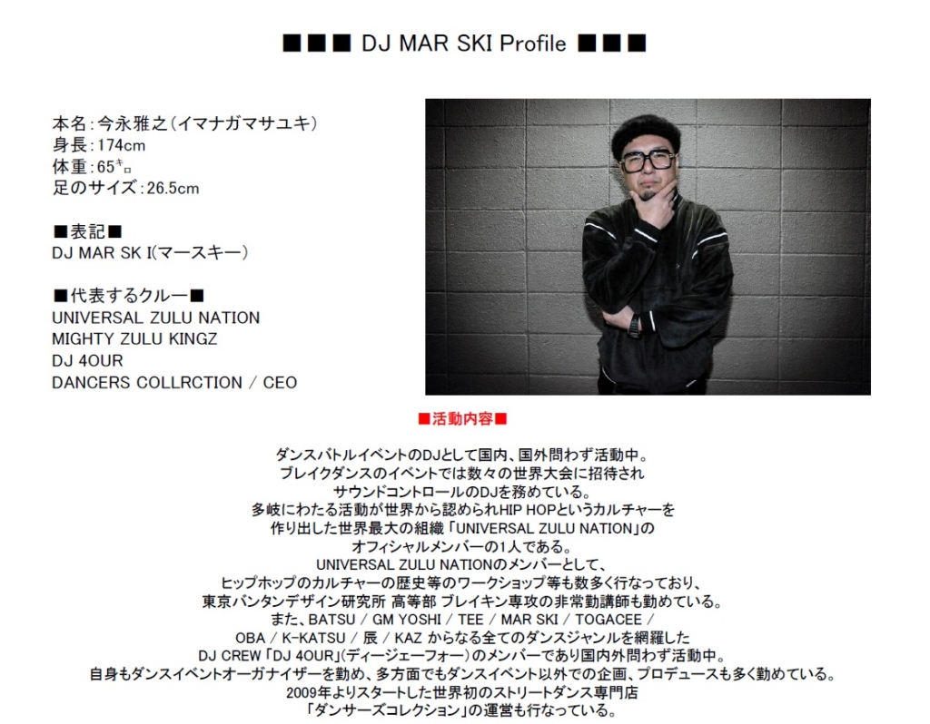 DJ MAR SKI(MIGHTY ZULU KINGZ)プロフィール | PLWF-1 GRAND PRIX 【PLWF-1 GP】